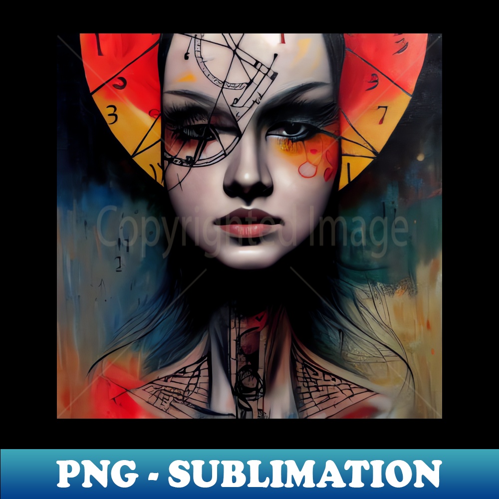 Abstract Art Mysterious Girl - Digital Sublimation Download | Inspire ...