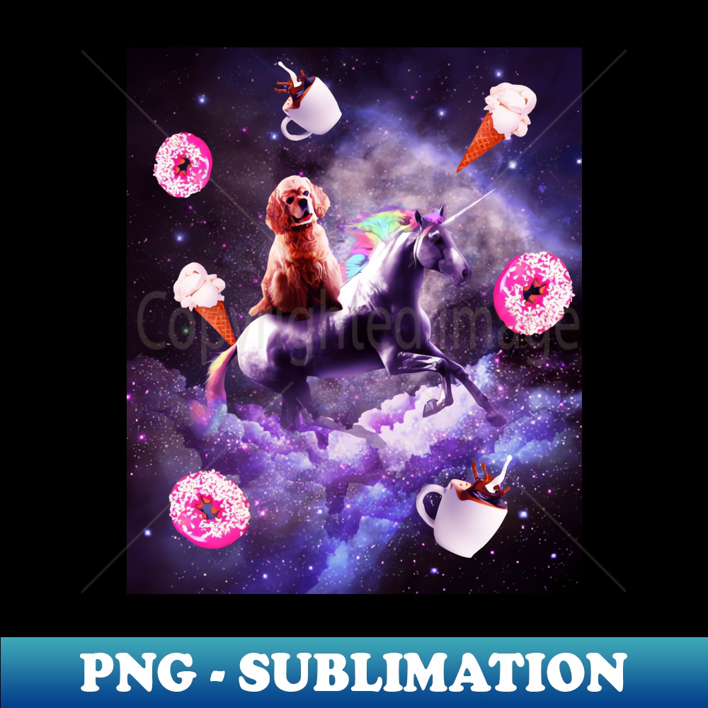 Poodle Riding Unicorn in the Sweet Universe - Instant Sublim | Inspire Uplift