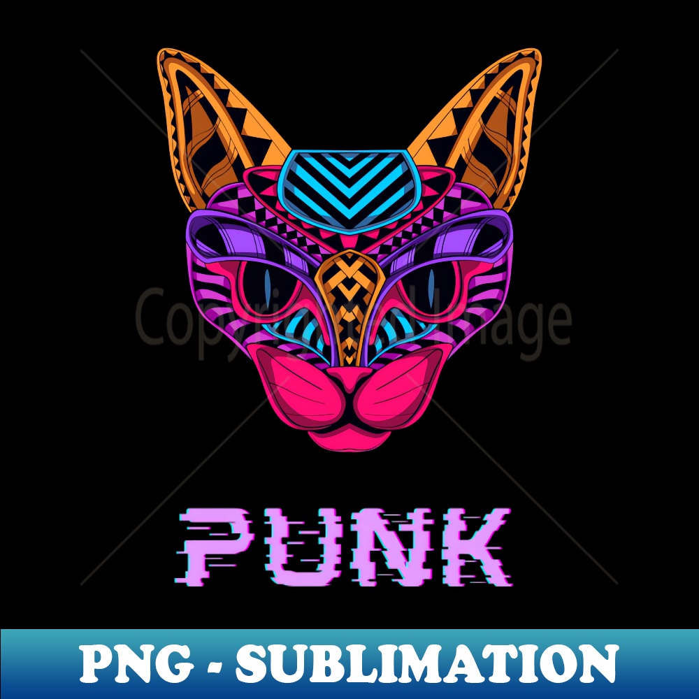 Punk Kitty - Vintage Sublimation PNG Download - Perfect for | Inspire ...