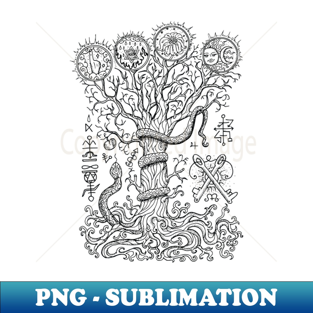 Tree Of Mysticism Version 1 Mystic and Occult Design - Moder | Inspire ...