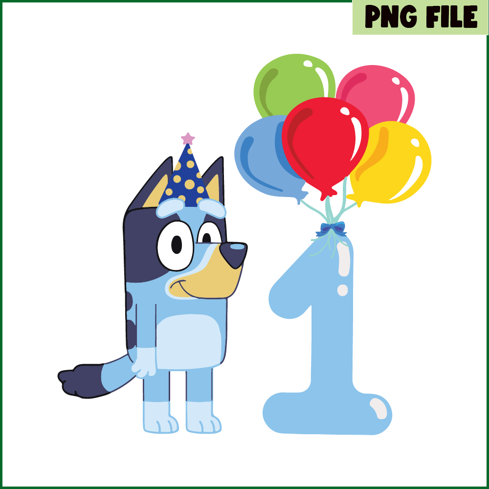 Bluey birthday 1 svg - Inspire Uplift