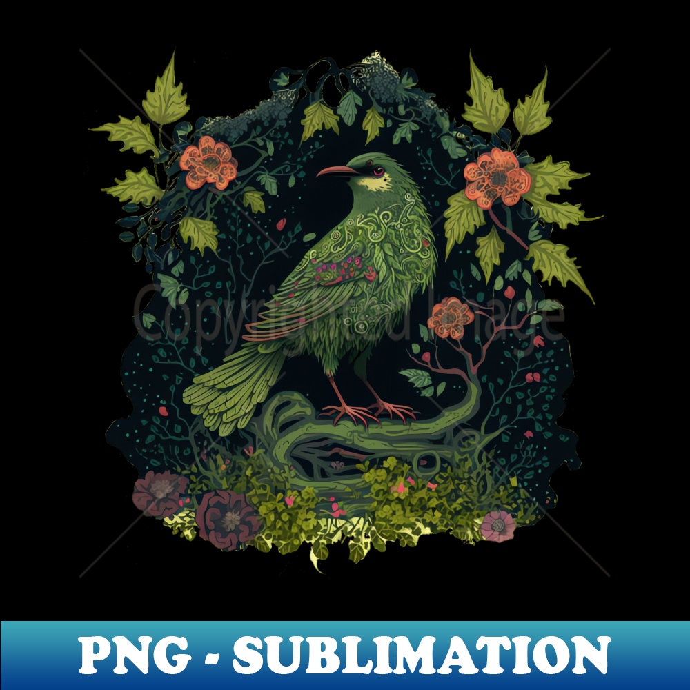 Botanical Bird - Decorative Sublimation PNG File - Create wi - Inspire ...