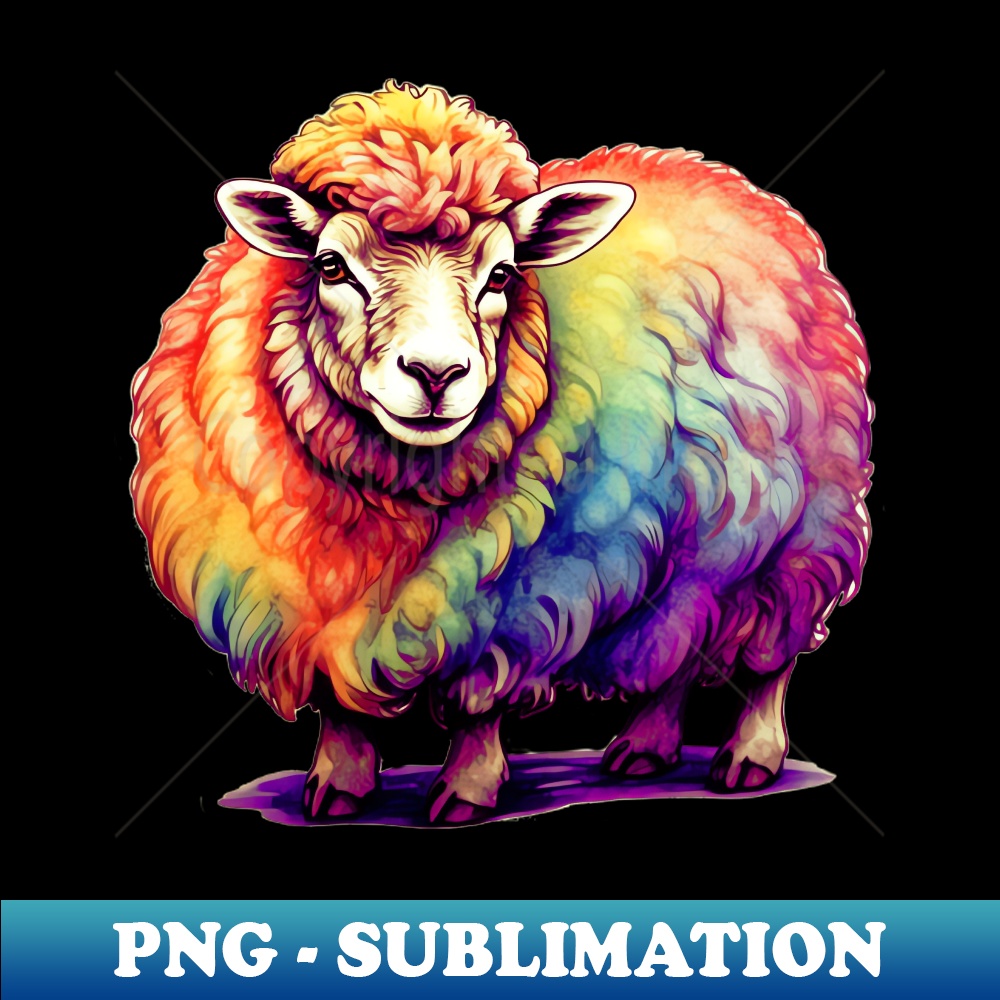 Rainbow Sheep - Creative Sublimation PNG Download - Spice Up | Inspire ...