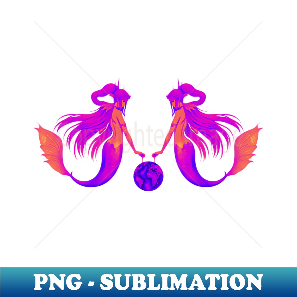 Sea Nymphs Holding Earth in their hands - Sublimation-Ready | Inspire ...