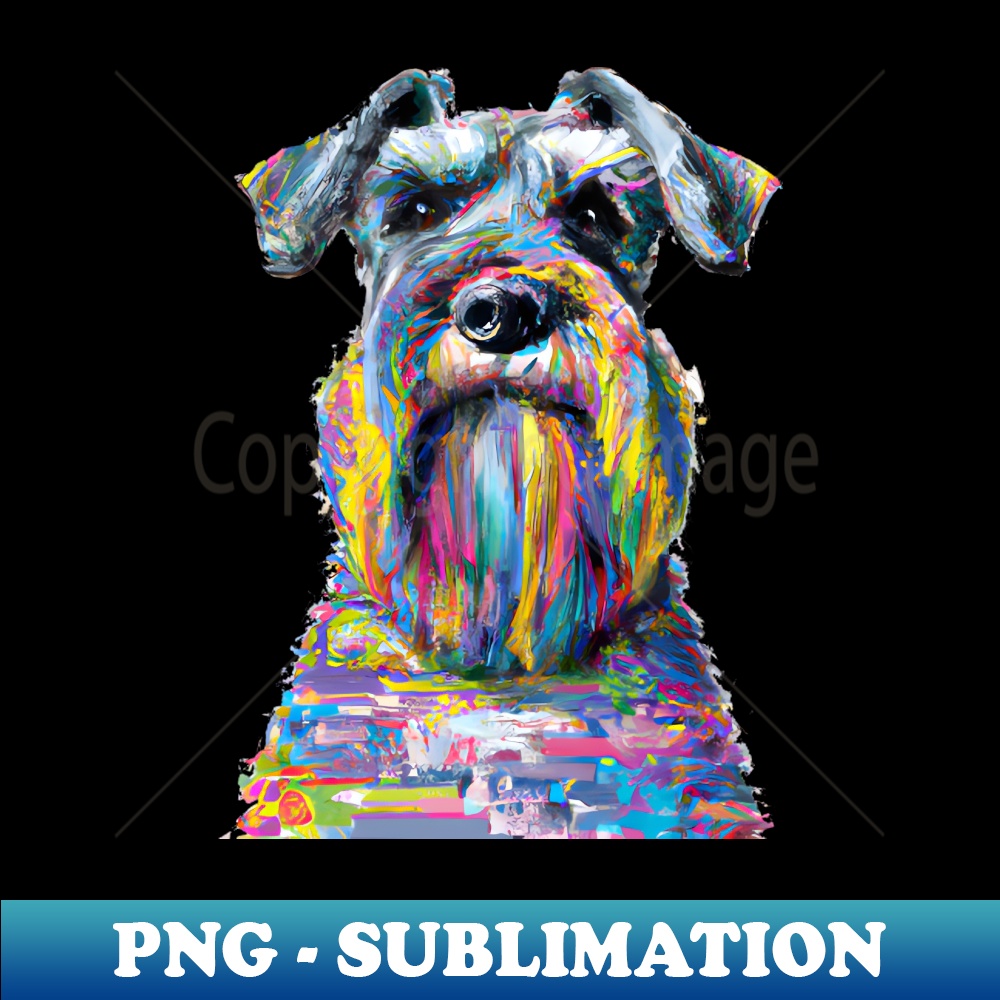 Schnauzer Painting Art - PNG Transparent Sublimation File - - Inspire ...