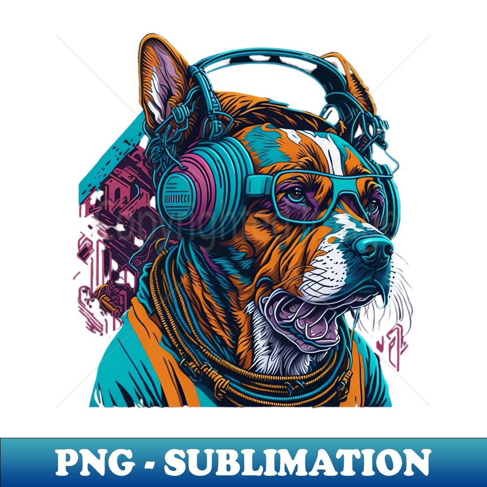 A Dog as Colorful Rapper - Sublimation-Ready PNG File - Spic | Inspire ...