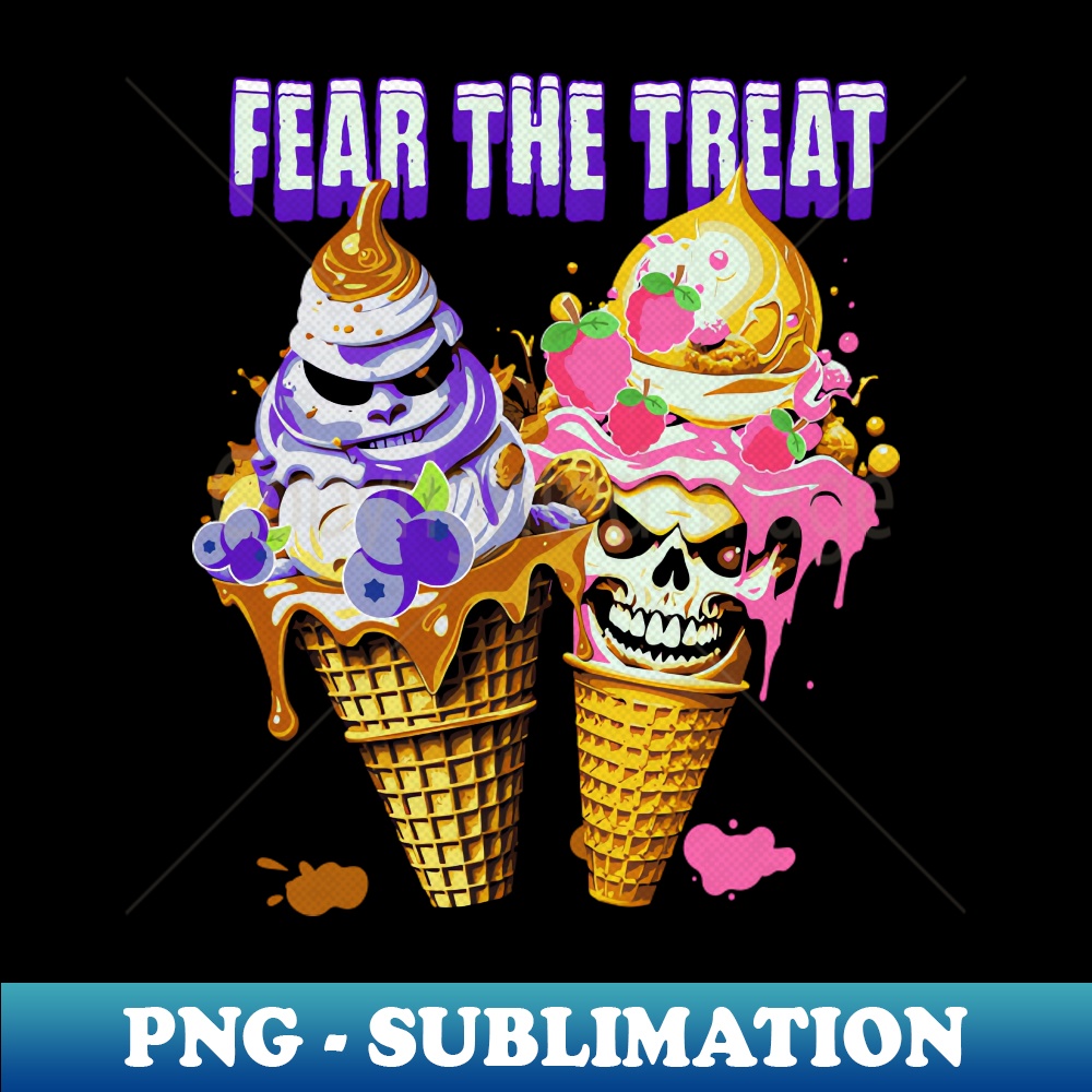 Fear the Treat Creepy Ice Cream - Instant PNG Sublimation Do | Inspire ...