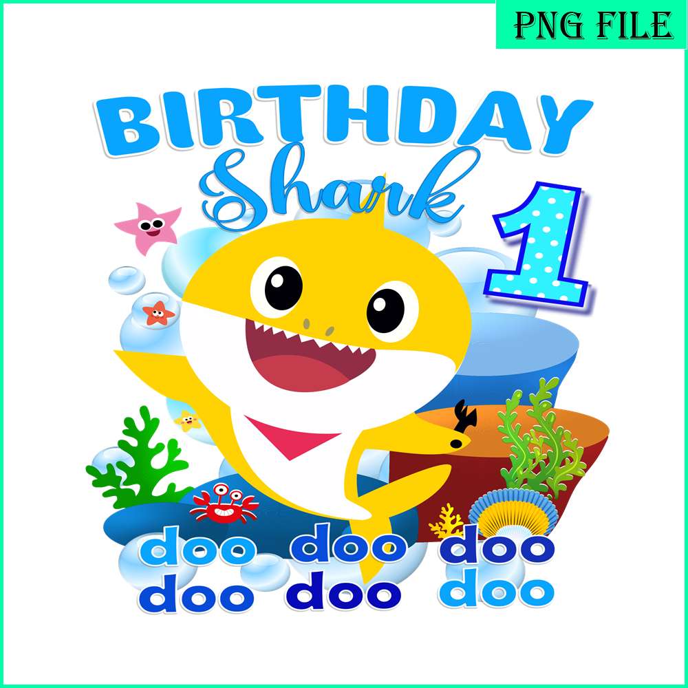 Birthday shark 1st png | Inspire Uplift