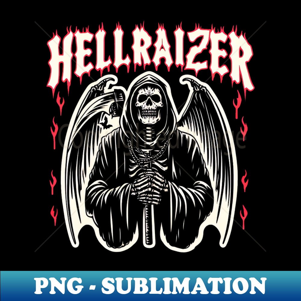 HellRaizer Winged Reaper - Artistic Sublimation Digital File | Inspire ...