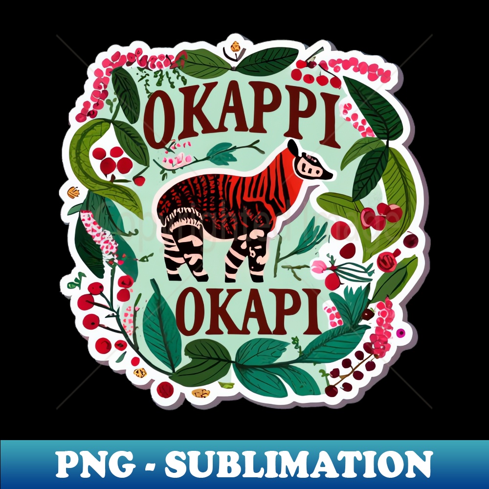 cute okapi and berries - PNG Transparent Digital Download Fi | Inspire Uplift