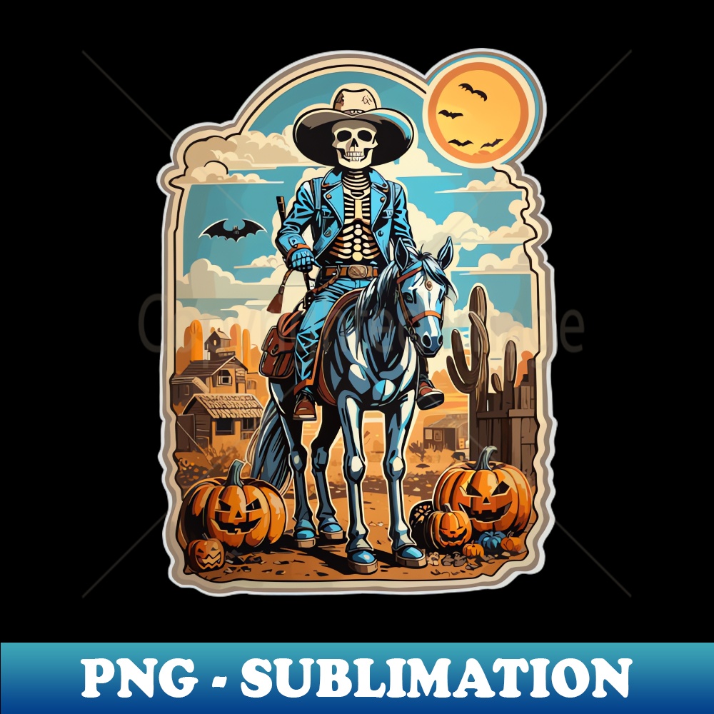Old west Halloween cowboy skeleton - PNG Transparent Sublima - Inspire ...