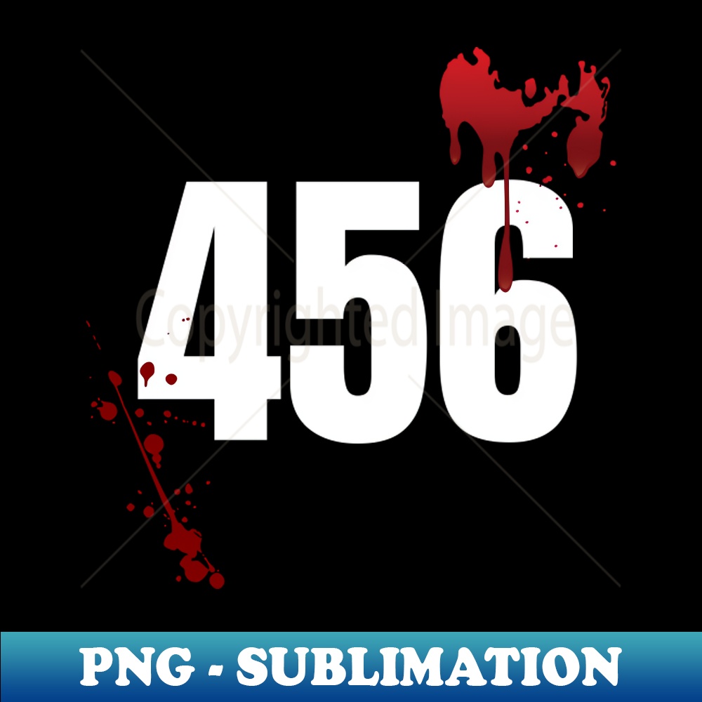 PLAYER 456 white -SQUID GAME - Creative Sublimation PNG Down | Inspire ...