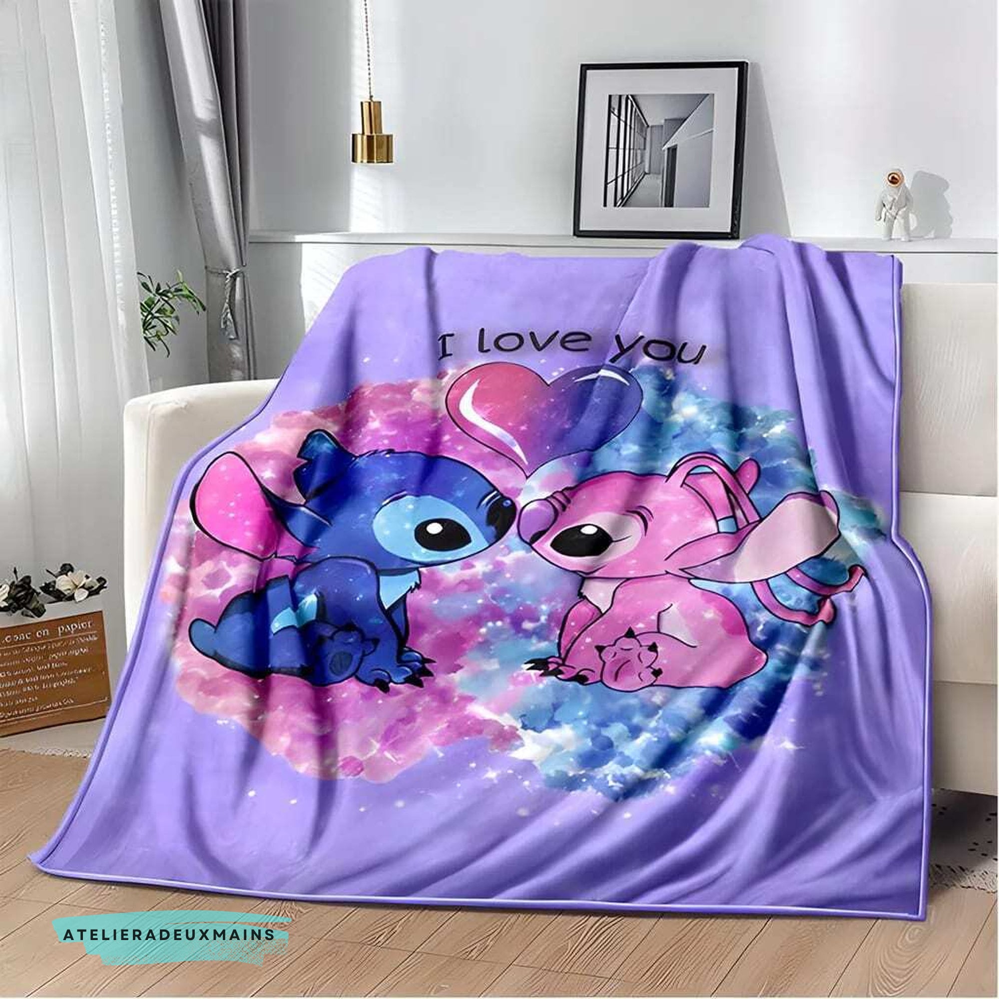 Stitch And Angel Kissing Couple I Love You Love Forever Chri | Inspire ...