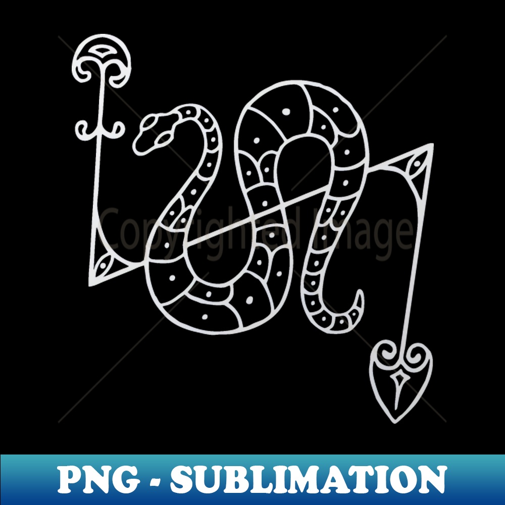 Pictish Serpent Z-Rod - Aesthetic Sublimation Digital File | Inspire Uplift