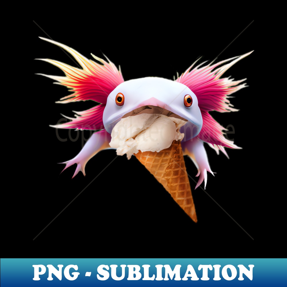 Axolotl Ice Cream - Creative Sublimation PNG Download - Revo - Inspire ...
