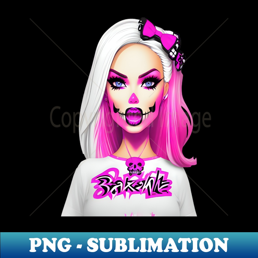 Skull Barbie Lusty Kiss - Creative Sublimation PNG Download | Inspire ...
