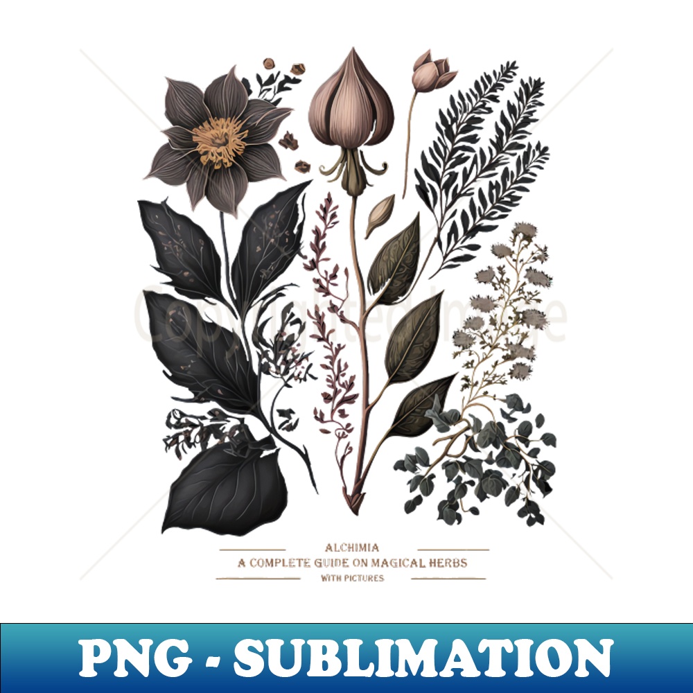 Alchemy Herbs Guidebook - Unique Sublimation PNG Download - | Inspire ...
