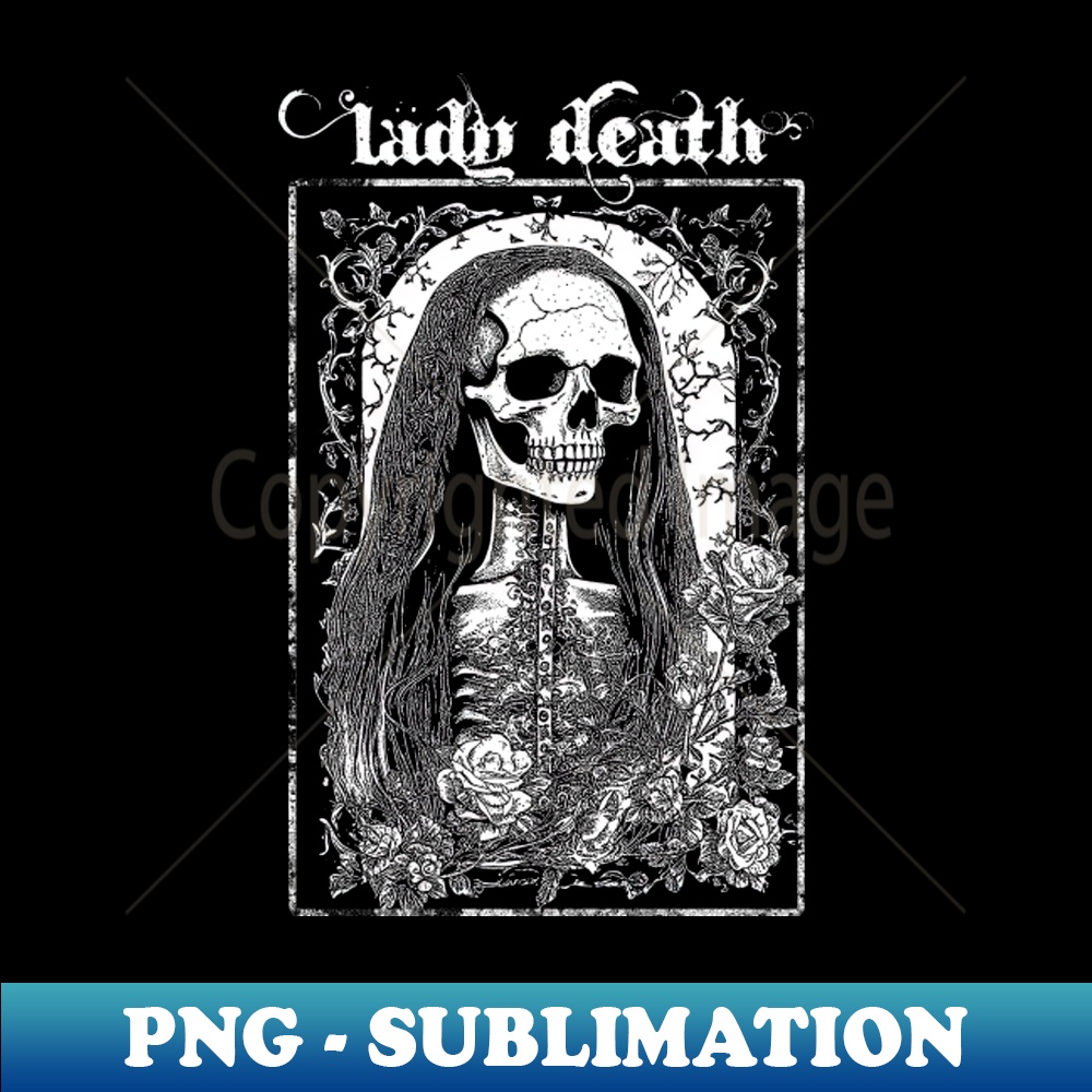 Lady Death - PNG Transparent Sublimation Design - Vibrant an - Inspire ...