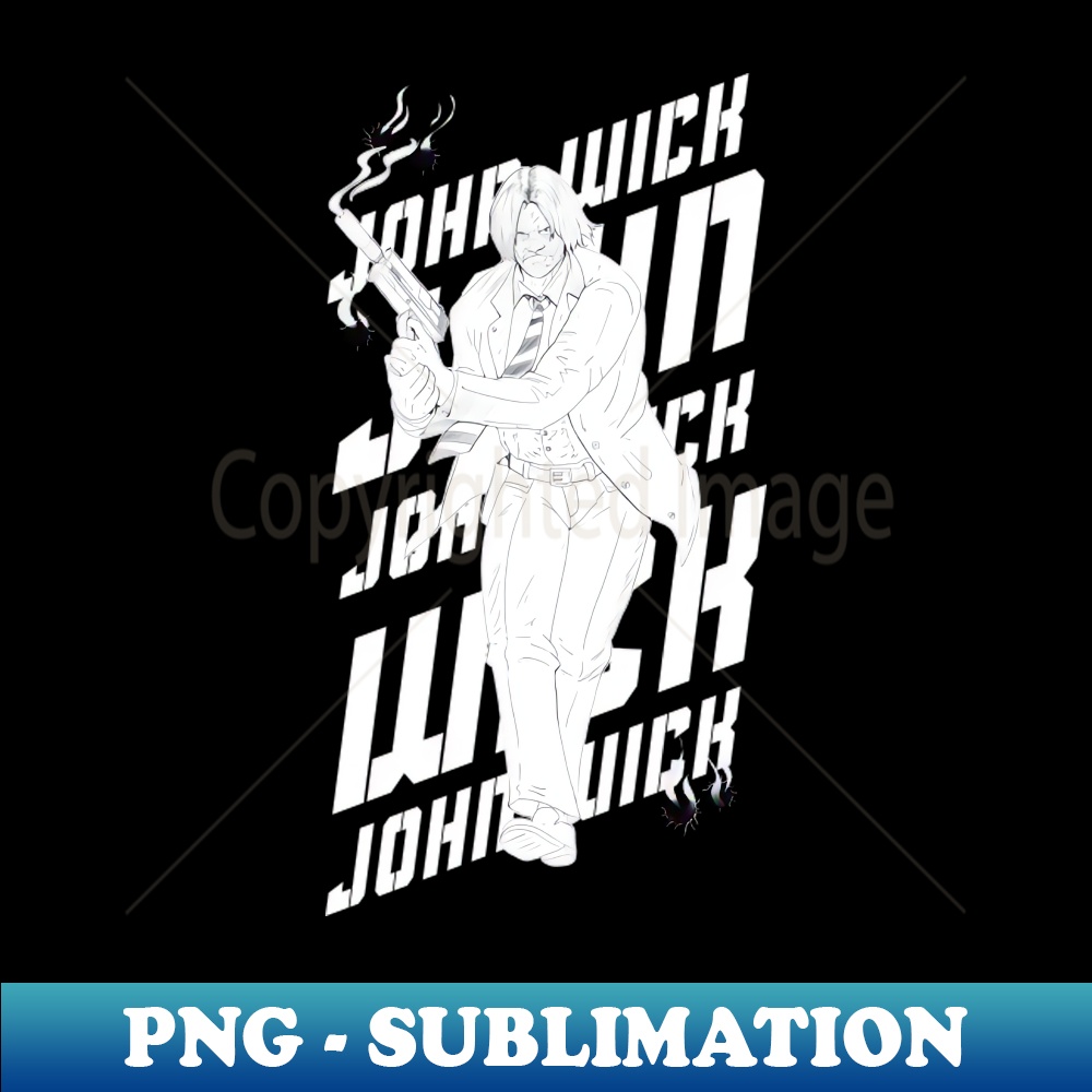 John Wick - Lines - White - Elegant Sublimation PNG Download | Inspire ...