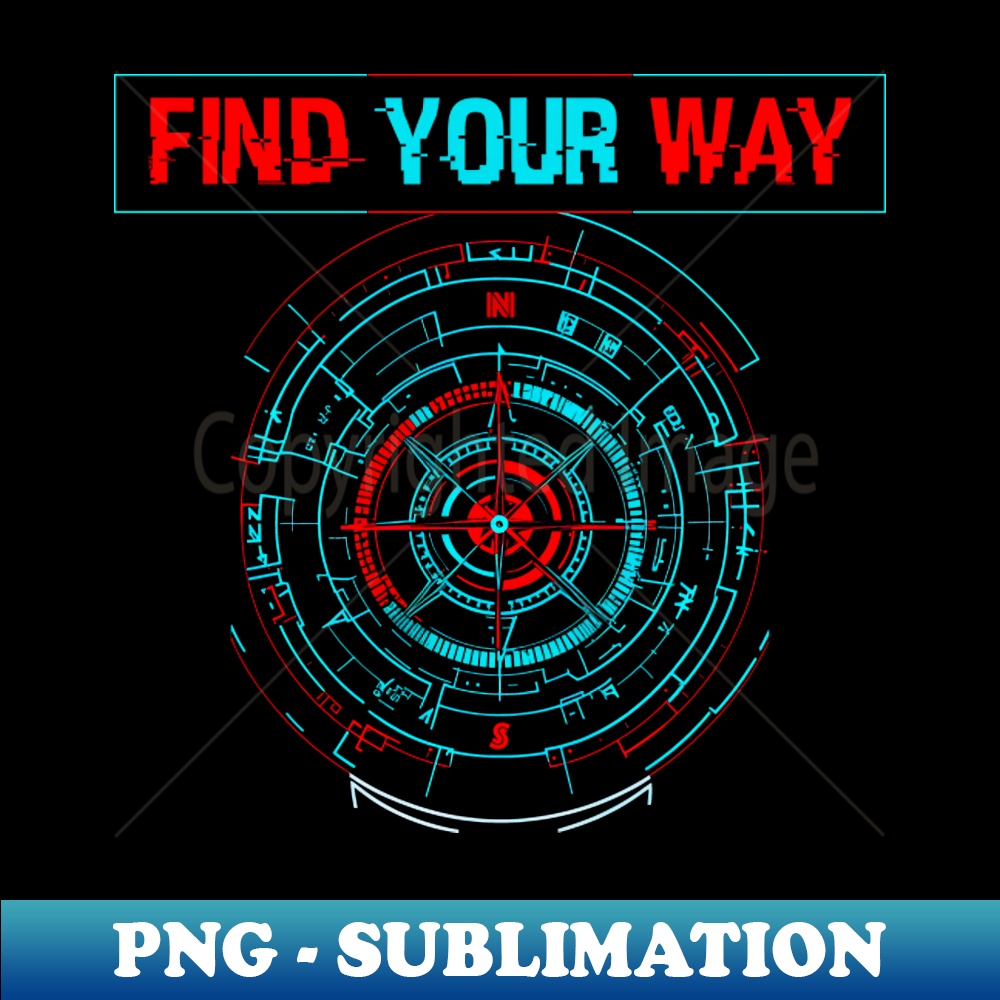 Digital Cyber Compass Find Your Way - PNG Transparent Sublim | Inspire ...