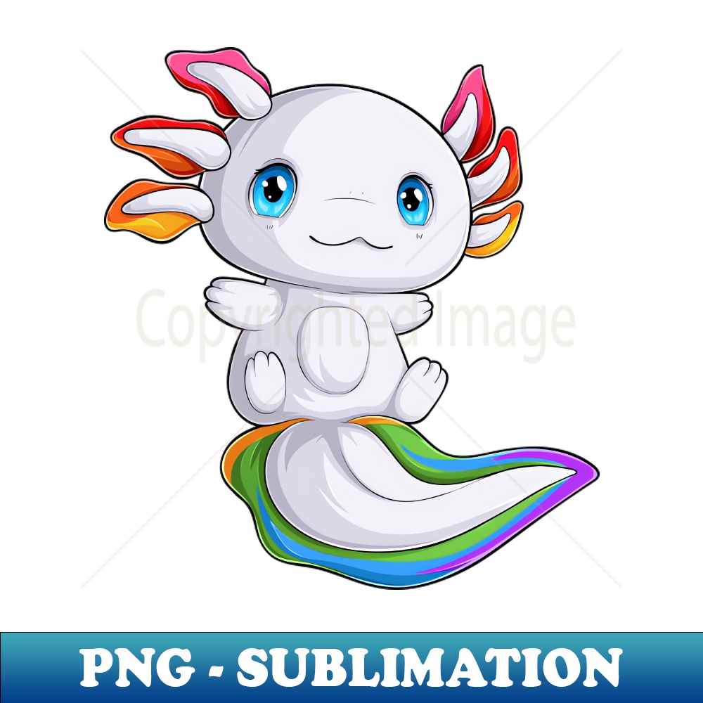 Rainbow Axolotl Amphibious Ally - Premium Sublimation Digita - Inspire ...