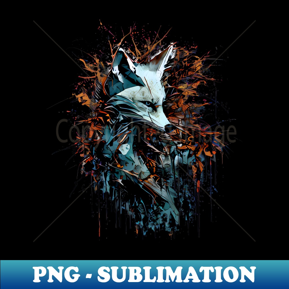 White Fox Splatter Art Edit - Special Edition Sublimation P | Inspire Uplift
