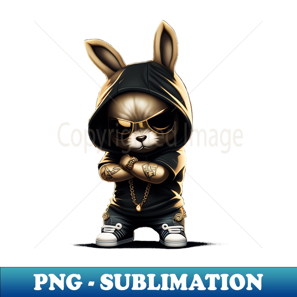 Bunny Rabbit Hip-Hop Artist - PNG Transparent Sublimation De - Inspire ...