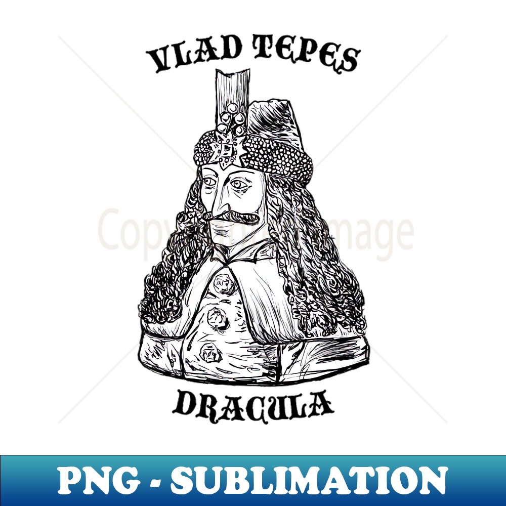 Vlad Tepes Dracula without color - Signature Sublimation PNG | Inspire ...