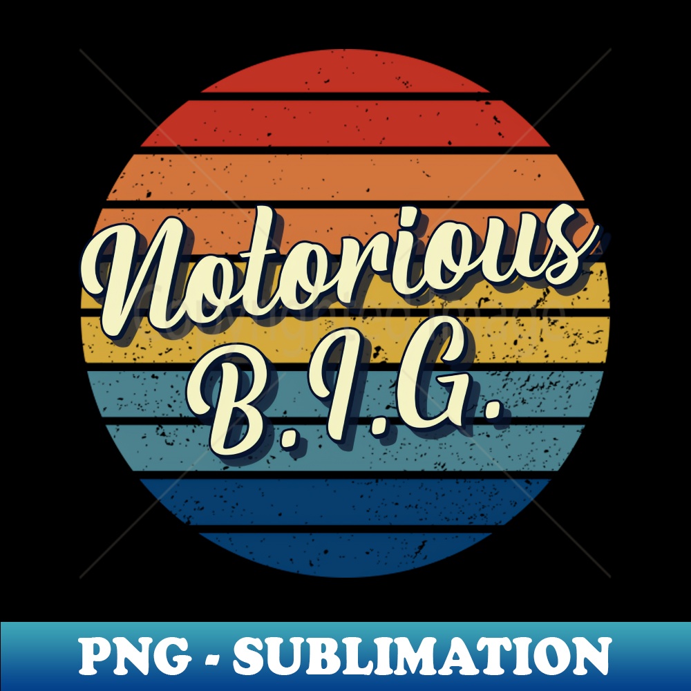 The Notorious BIG Vintage Retro Circle - PNG Transparent Sub - Inspire ...