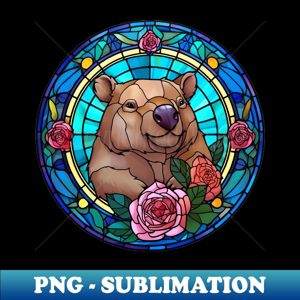 Stained Glass Wombat - PNG Sublimation Digital Download - De | Inspire ...