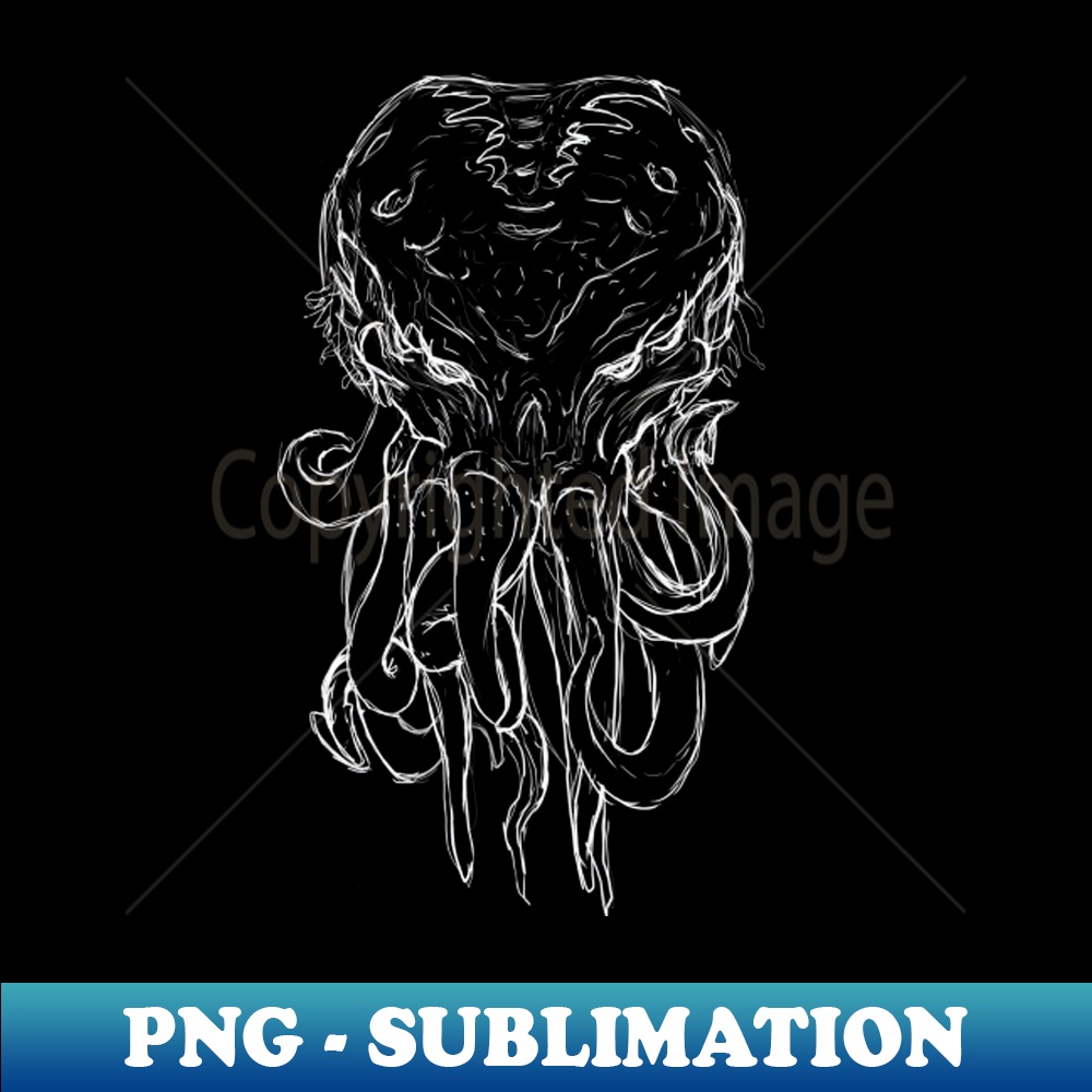 Cthulhu Lines - White - PNG Transparent Sublimation File - P | Inspire ...