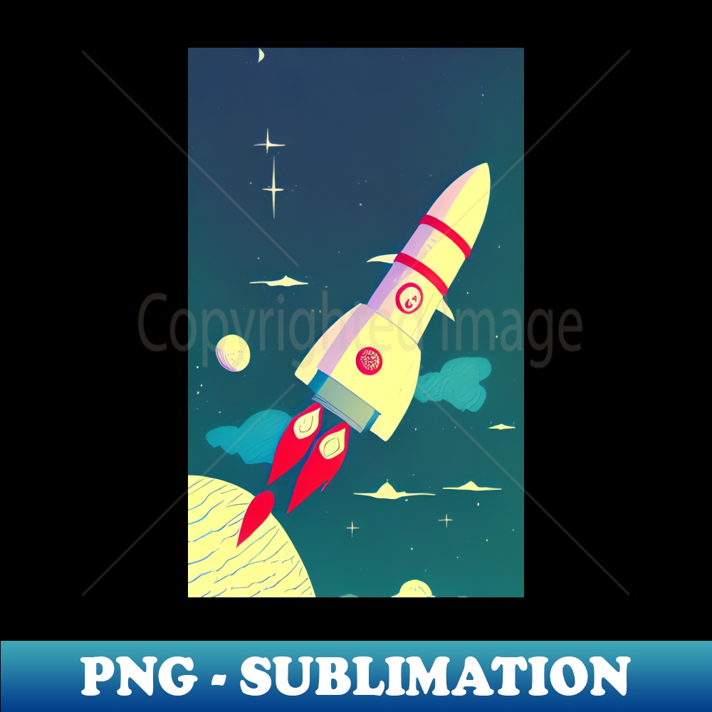 Rocketship artwork - Unique Sublimation PNG Download - Spice | Inspire ...