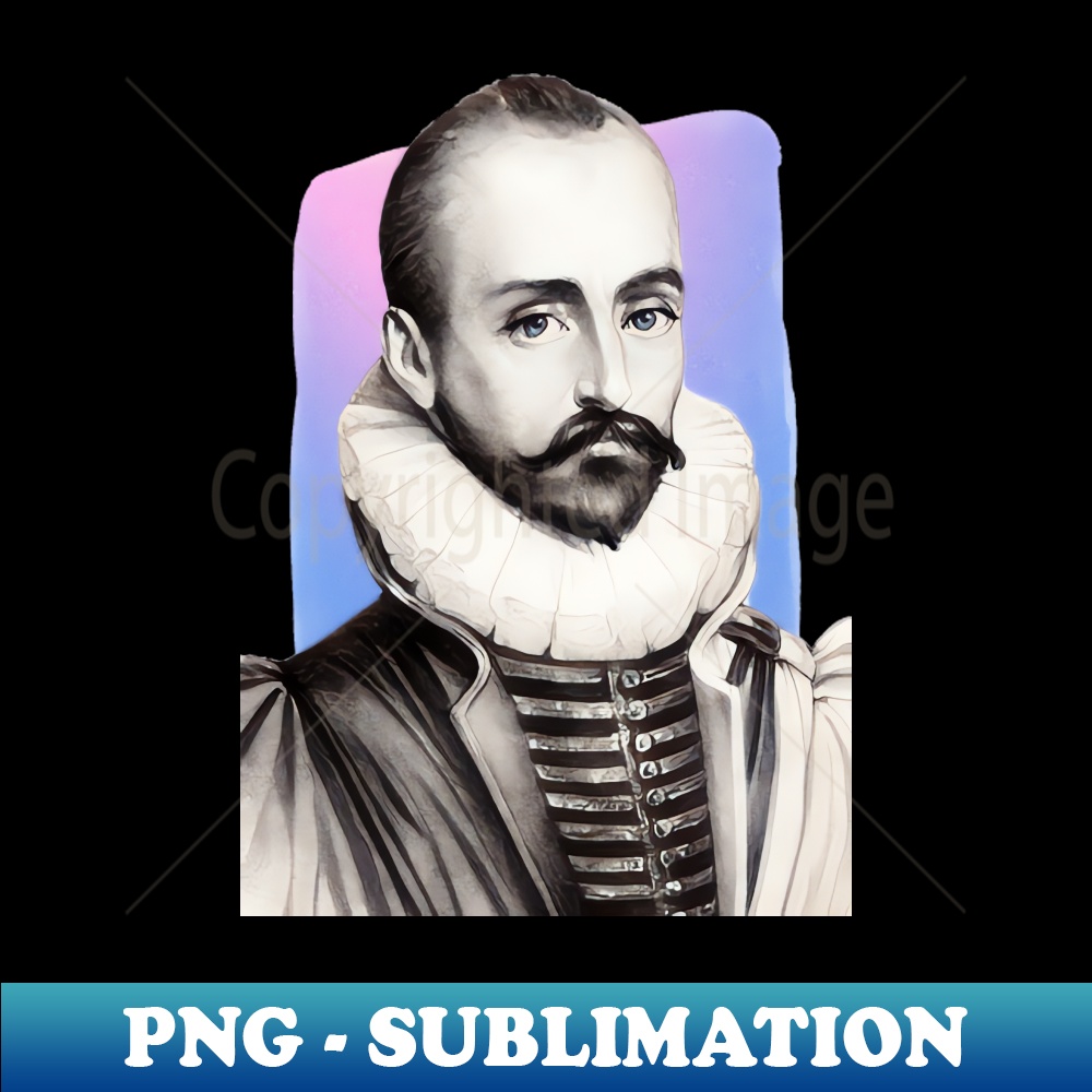 French Philosopher Michel de Montaigne illustration - PNG Tr - Inspire ...
