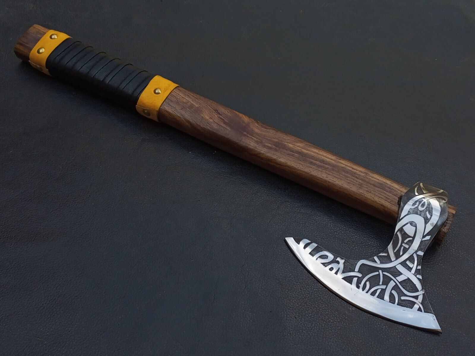 Engraved custom axe, camping tool, Hand forge Viking axe wit | Inspire ...