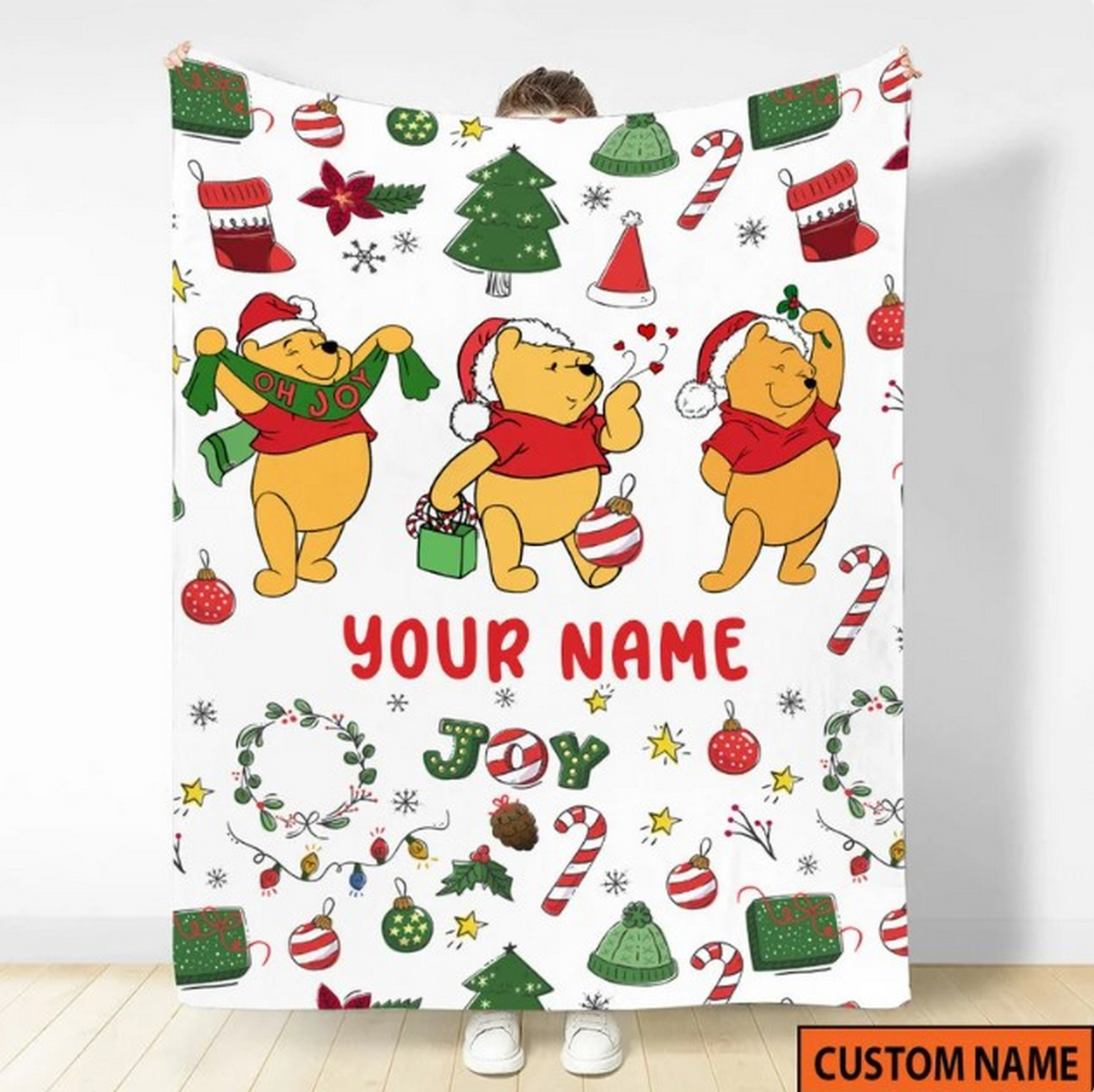 Winnie The Boo Blanket, Disney Winnie The Pooh Christmas Bla | Inspire ...