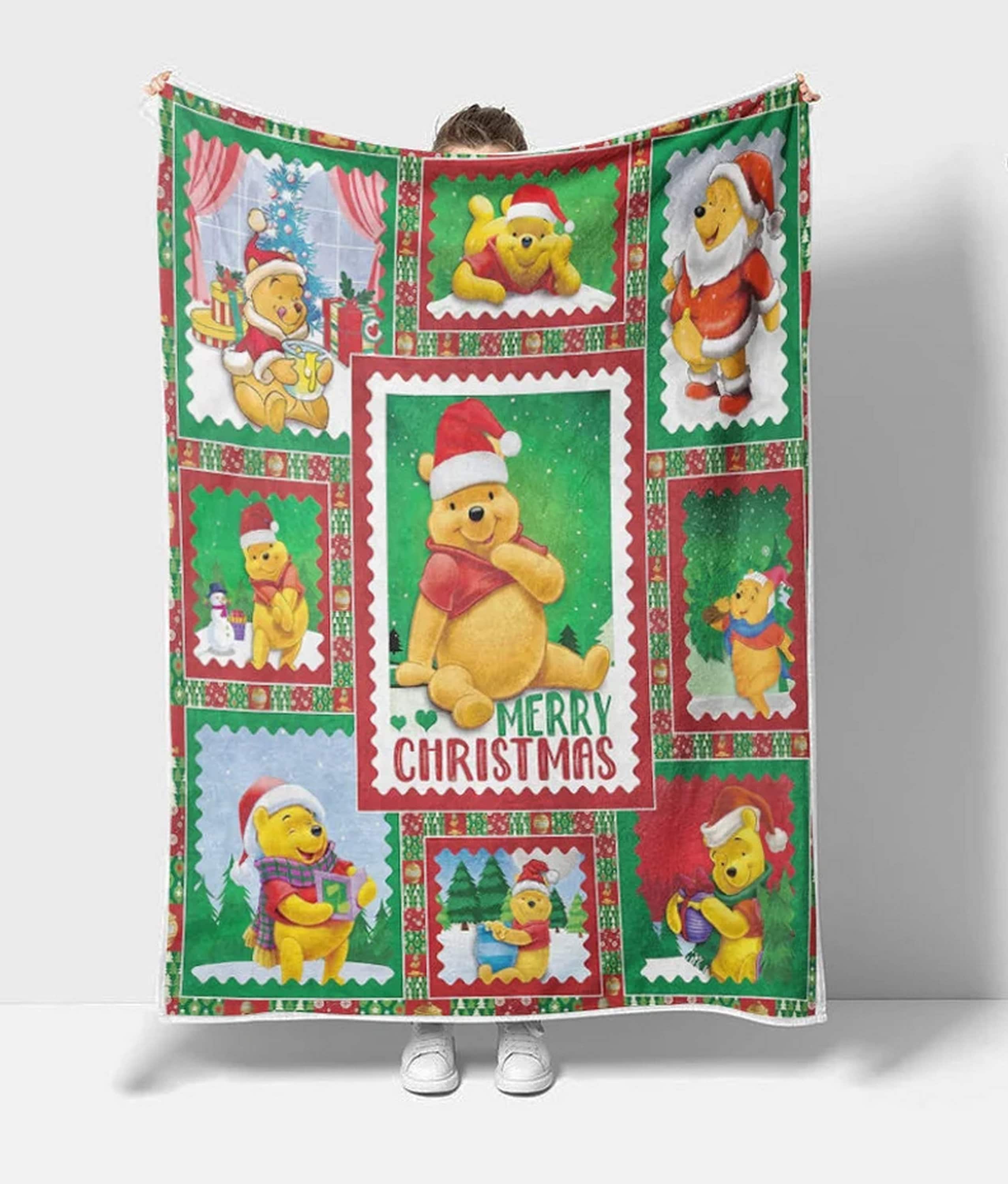Winnie the Boo Christmas Blanket, Winnie The Pooh Blanket, C | Inspire ...