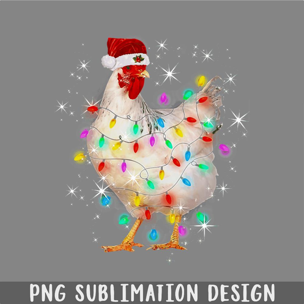 Chicken christmas Tree Lights String PNG, Christmas PNG | Inspire Uplift