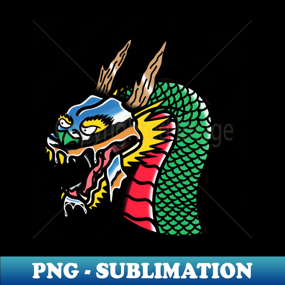 Chrome Dragons Head - Modern Sublimation PNG File - Create w | Inspire ...