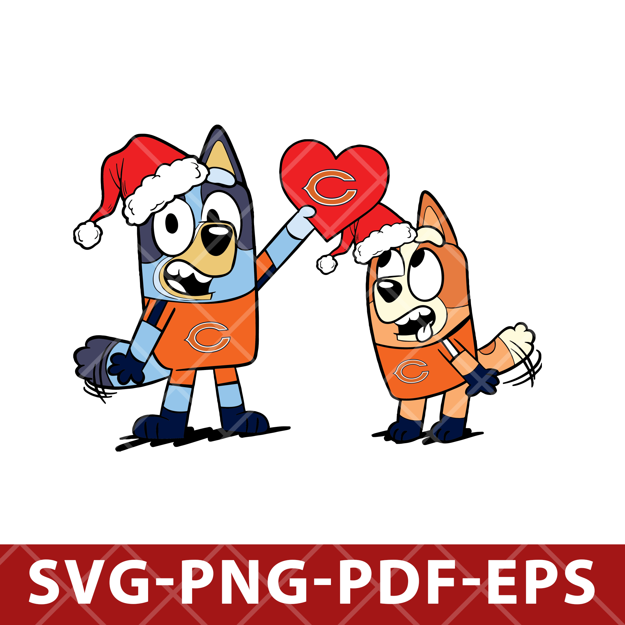 Chicago Bears_bluey-005,Bluey christmas,SVG,DXF,EPS,PNG,digi - Inspire ...