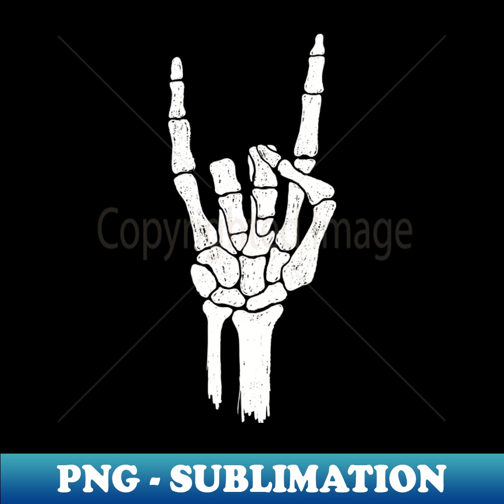 Skelteton Hand Rock Horns Devil Horns Metal Music Fan - Digi | Inspire ...