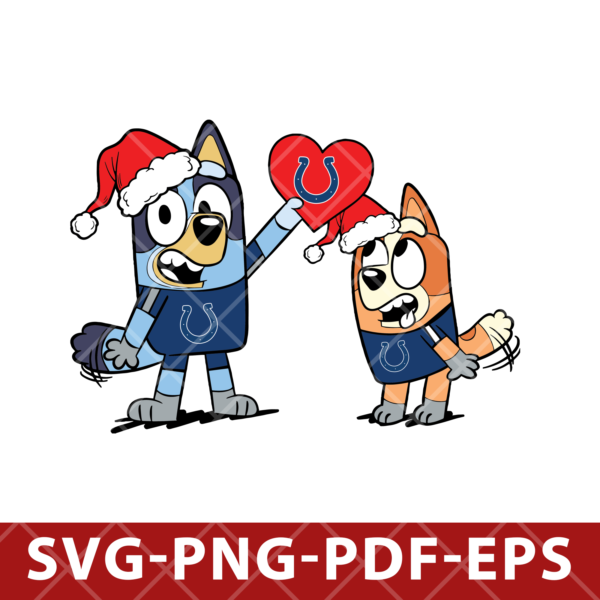 Indianapolis Colts_bluey-005,Bluey christmas,SVG,DXF,EPS,PNG | Inspire ...