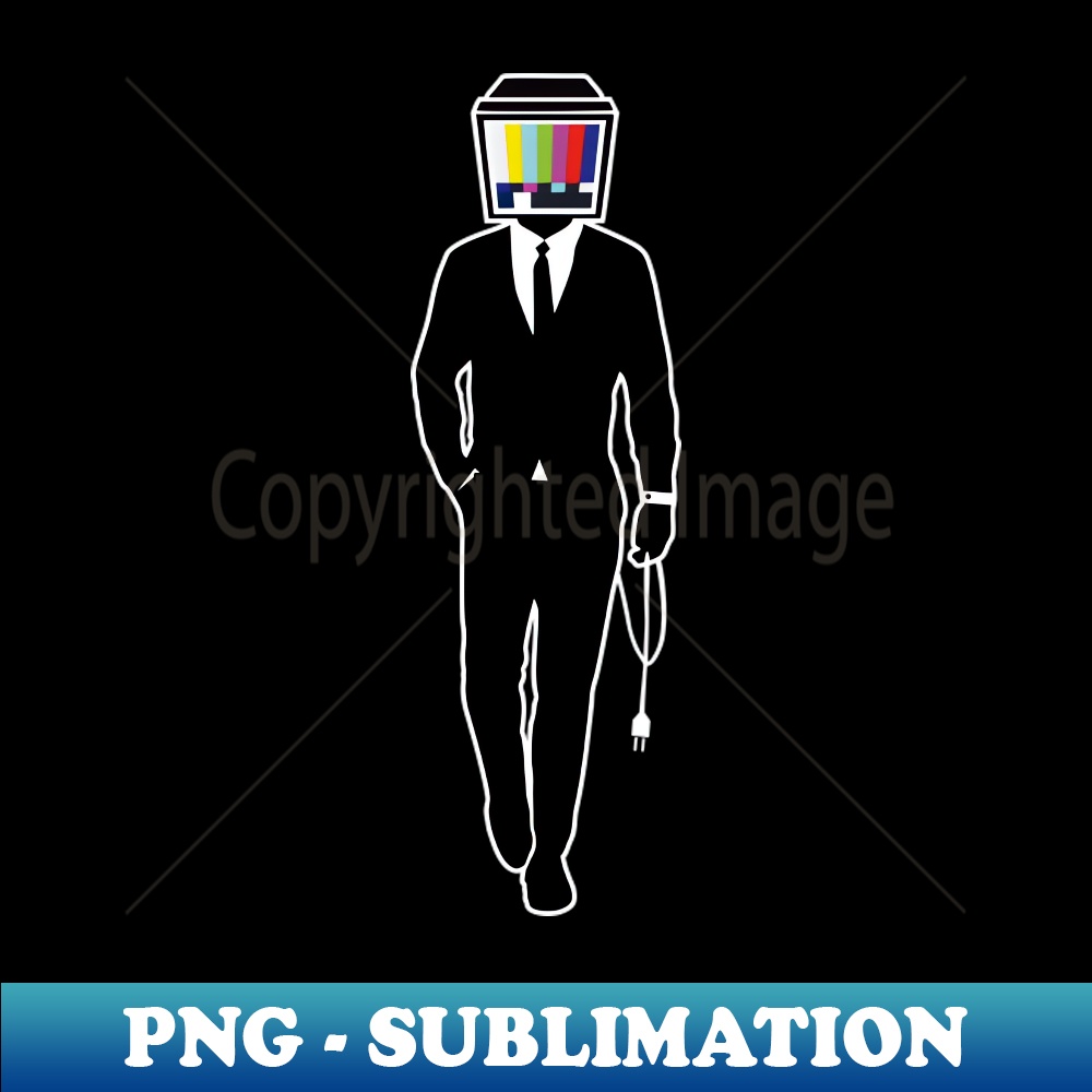 TV Head Man dark version - Artistic Sublimation Digital File | Inspire ...