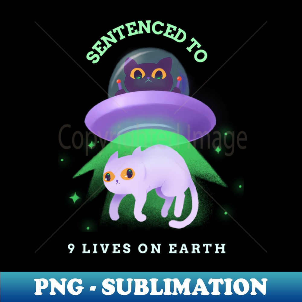 Alien cat 9 Lives to Earth sentence - PNG Transparent Digita | Inspire ...