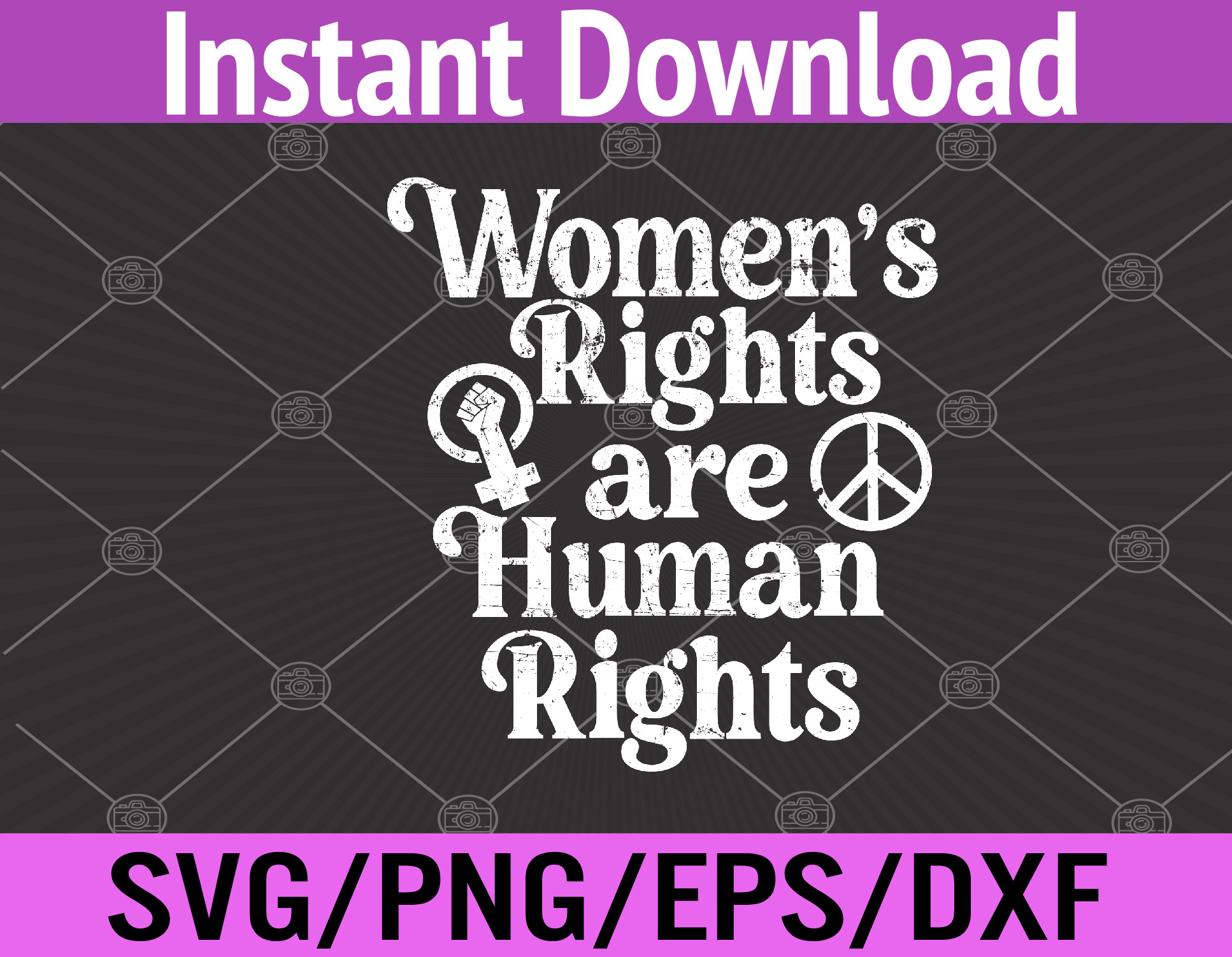 Feminist Women's Equality Rights Are Human Rights Svg, Eps, | Inspire ...