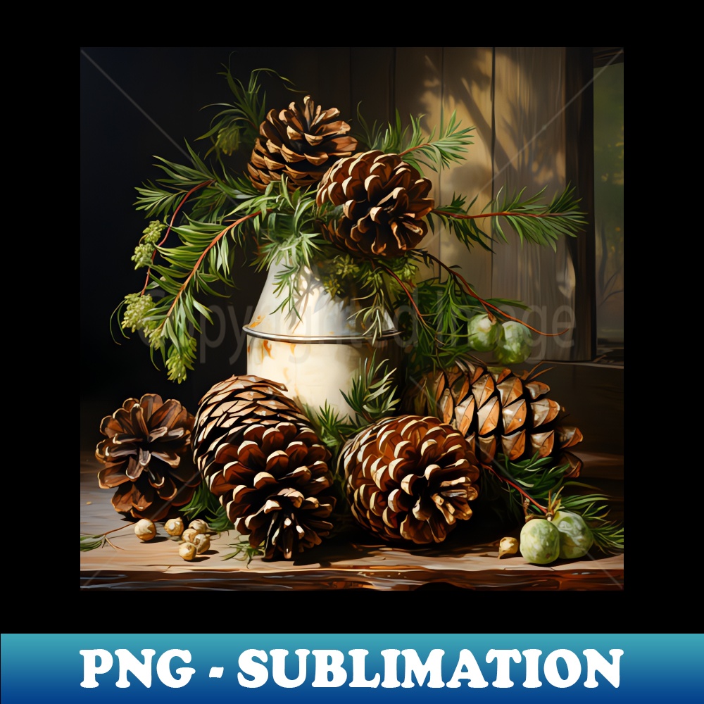 Rustic Pine Cone Christmas Decor - Aesthetic Sublimation Dig - Inspire ...