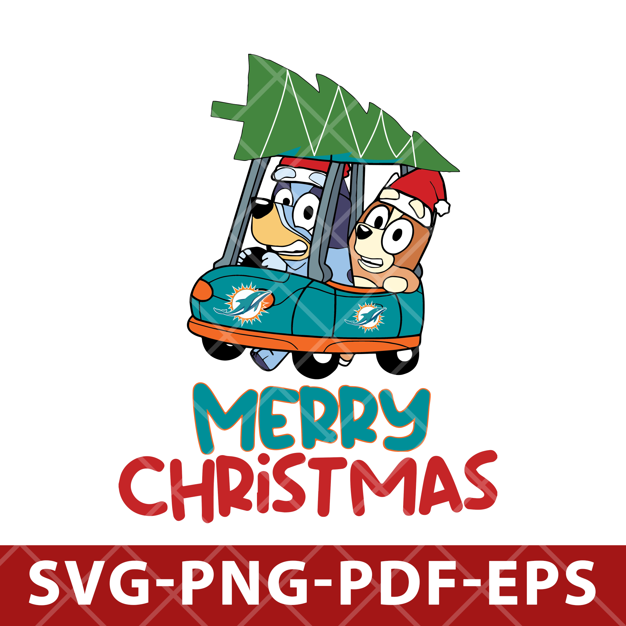 Miami Dolphins_bluey-003,Bluey christmas,SVG,DXF,EPS,PNG,dig - Inspire ...