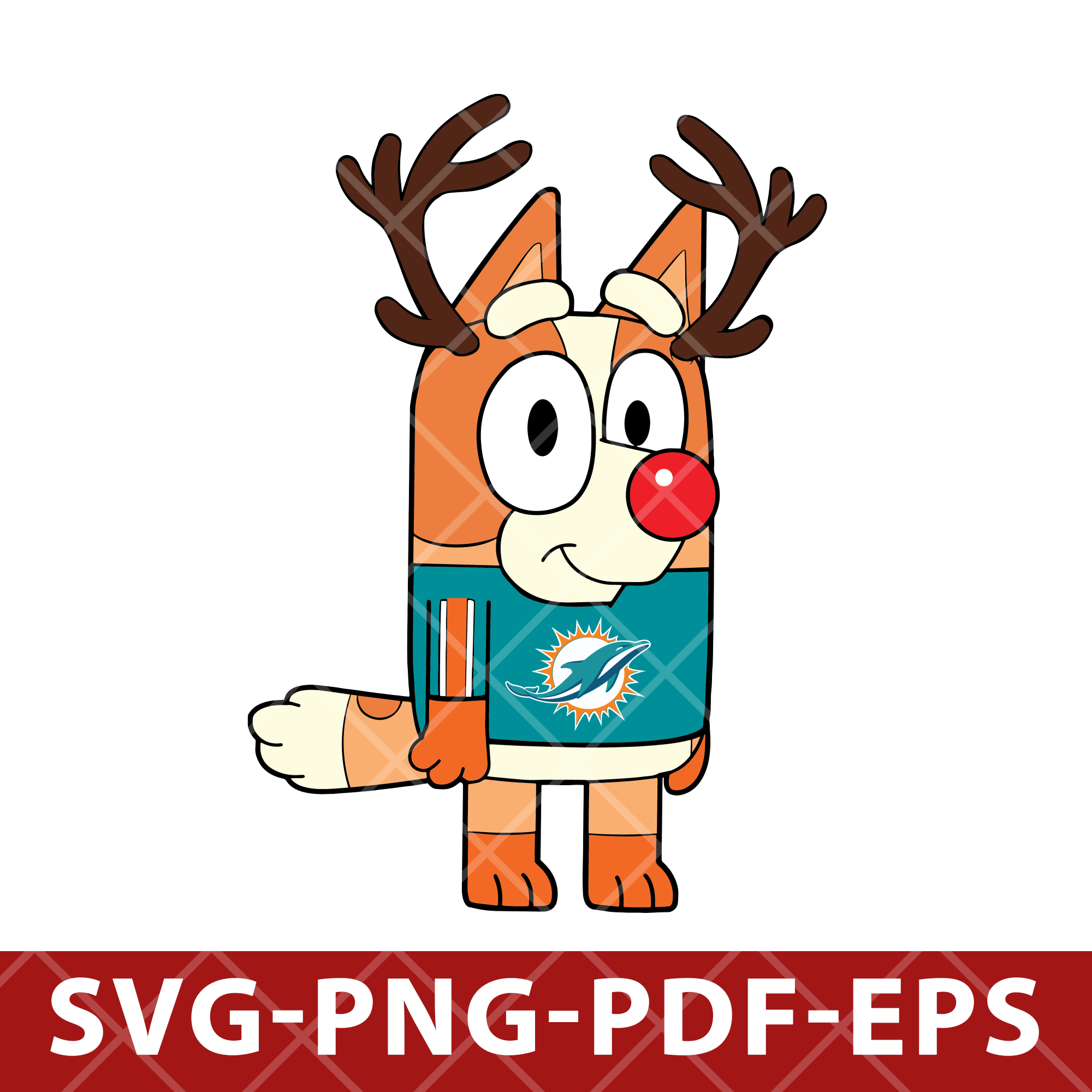 Miami Dolphins_bluey-011,Bluey christmas,SVG,DXF,EPS,PNG,dig | Inspire ...