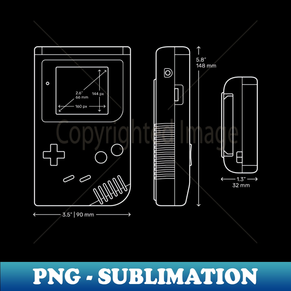 Retro Handheld Dimensions - Digital Sublimation Download Fil - Inspire ...