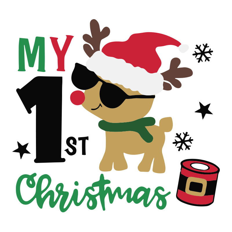 My 1st Christmas Svg, Christmas Reindeer Svg, Reindeer clipa | Inspire ...
