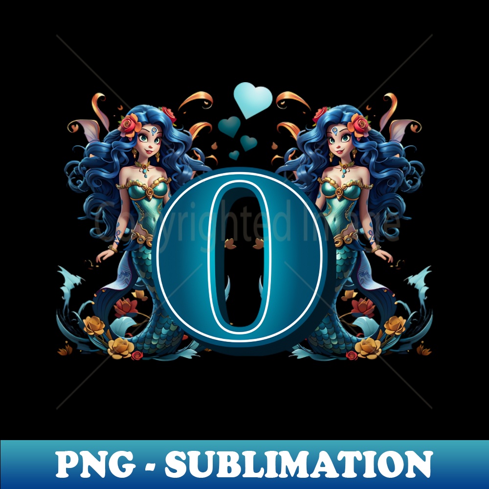 Mermaid Alphabet The Letter O - PNG Transparent Sublimation - Inspire ...
